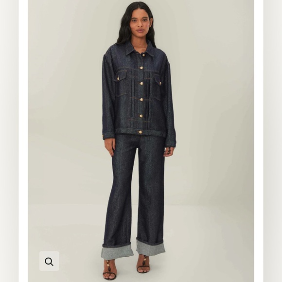 FARM Rio | Jeans | Farm Rio Denim Shine Wide Leg Pants | Poshmark
